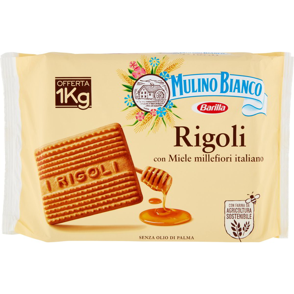 Biscotti rigoli con miele millefiori MULINO BIANCO 1000 G - Coop Shop