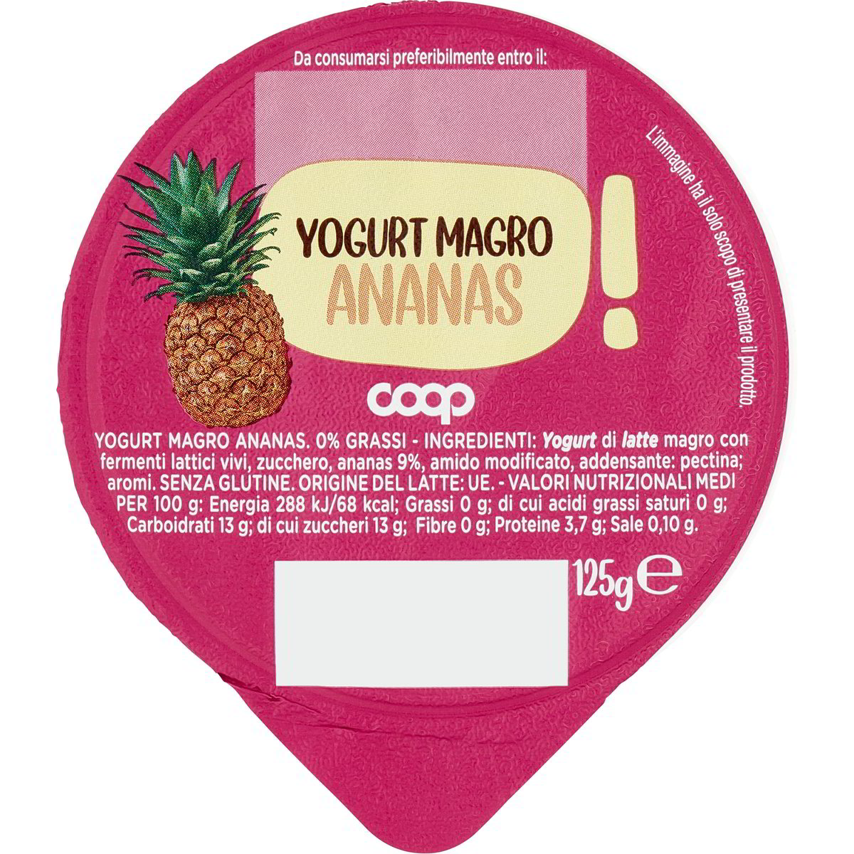 Yogurt magro 0% grassi ananas COOP - GLI SPESOTTI 125 G - Coop Shop