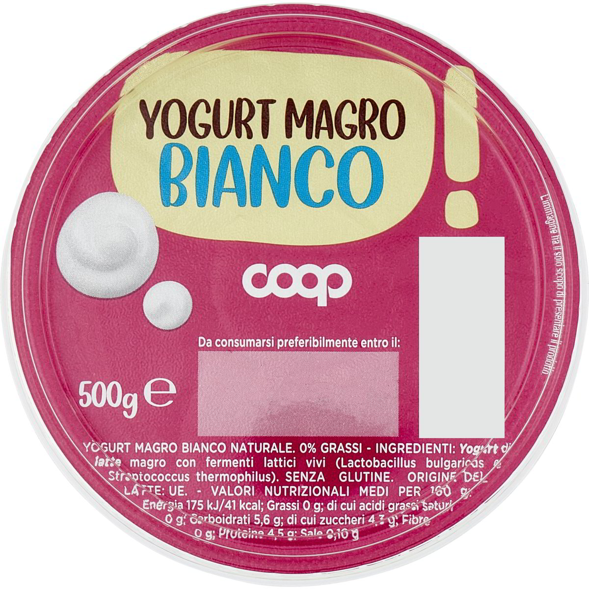 Yogurt magro 0% grassi bianco COOP - GLI SPESOTTI 500 G - Coop Shop