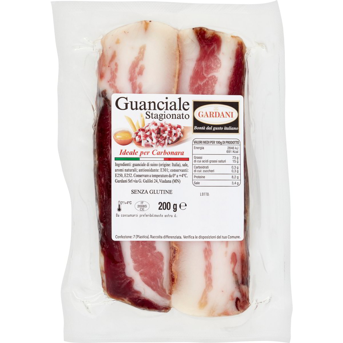 Guanciale stagionato a fette GARDANI 200 G - Coop Shop
