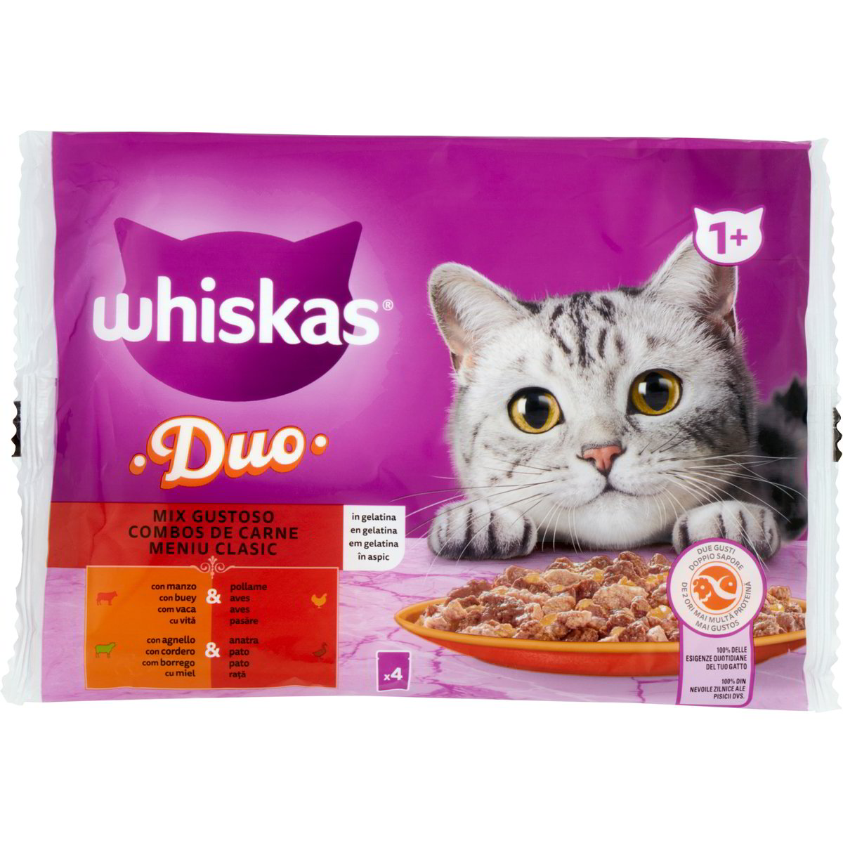 Alimento per gatti duo mix gustoso x4 WHISKAS 4 X 85 G - Coop Shop