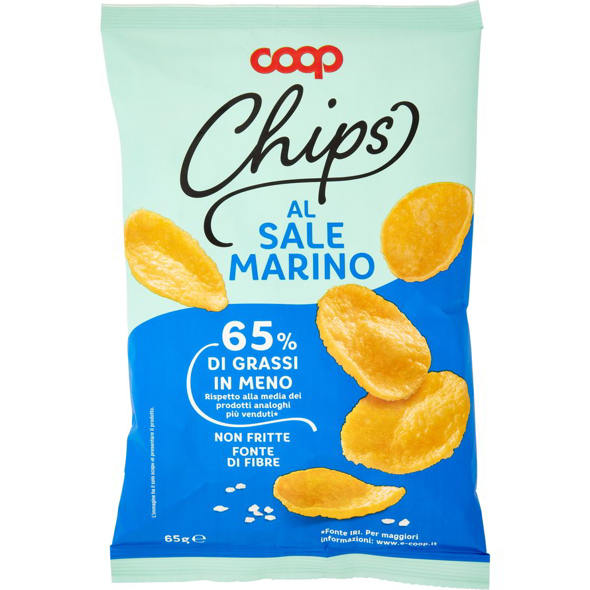 Patatine al sale marino meno grassi COOP 65 G - Coop Shop