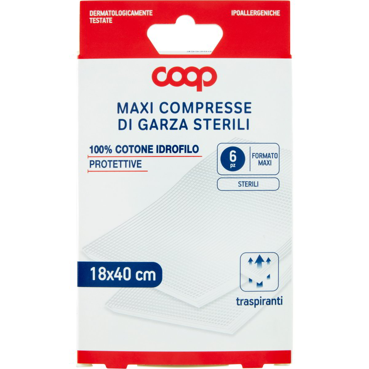 Garze sterili compresse formato maxi cm18x40 x6 COOP 1 PZ - Coop Shop