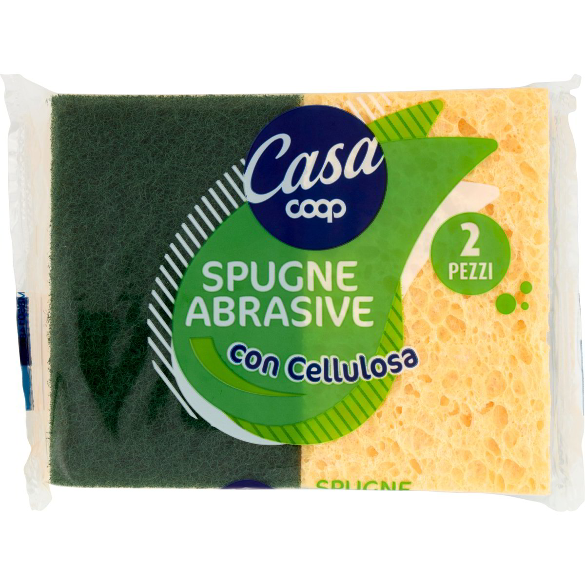 Spugne abrasive con cellulosa cm7x11x2,5 x2 COOP - CASA 1 PZ - Coop Shop