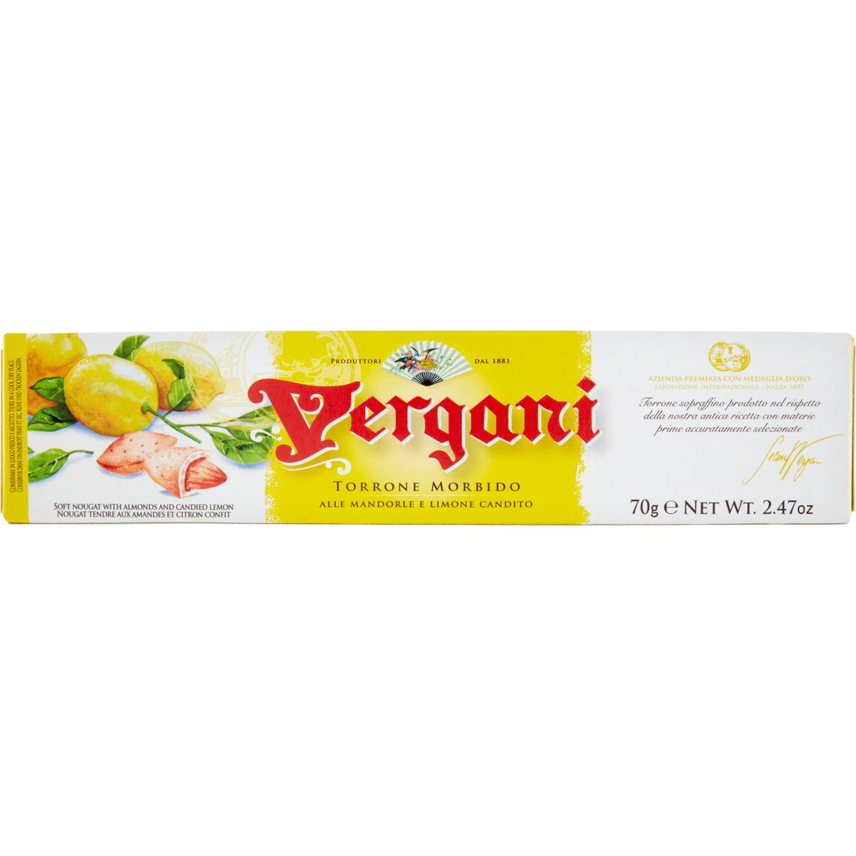 Torrone morbido alle mandorle e limone candito VERGANI 70 G - Coop Shop