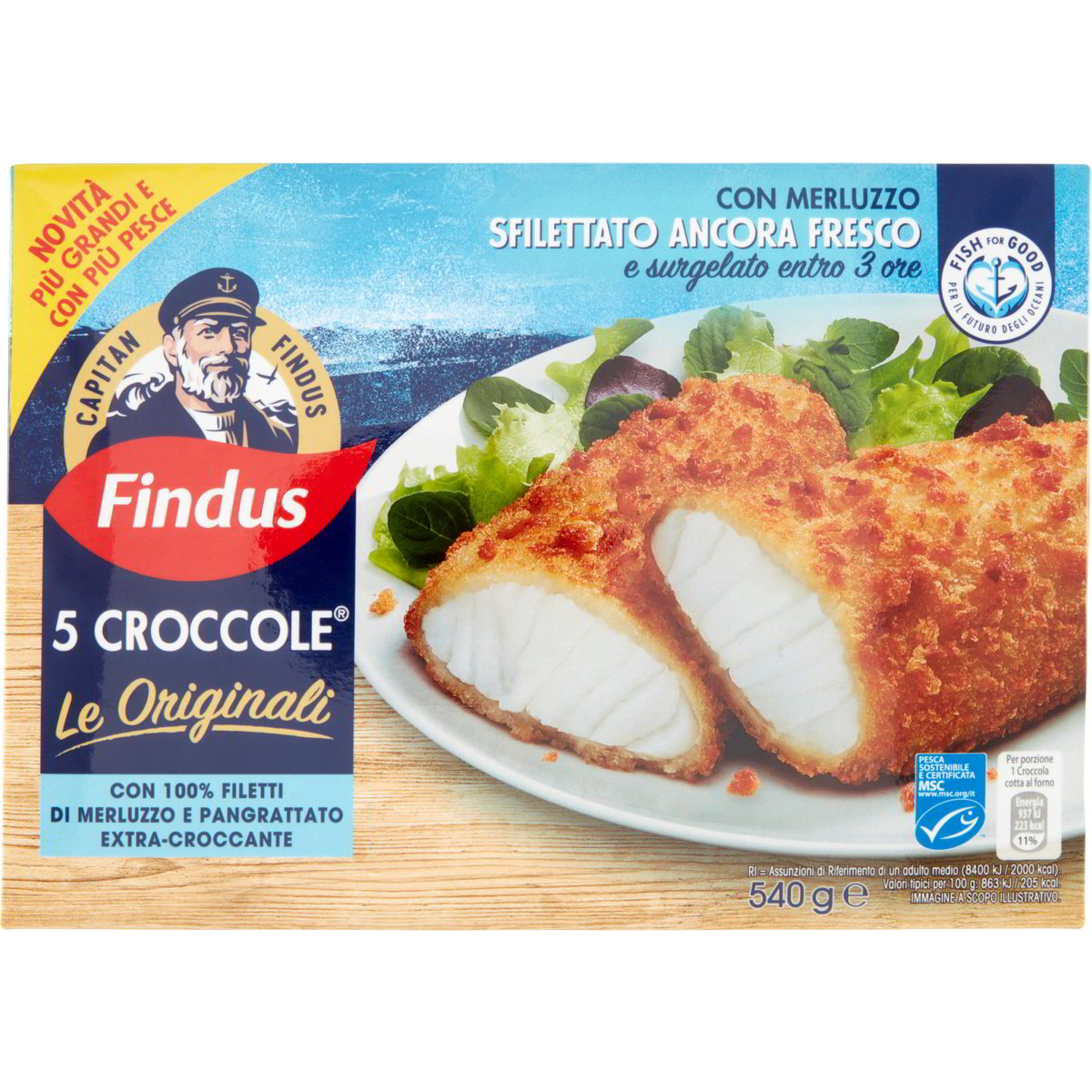 Merluzzo filetti impanati croccole x5 FINDUS 540 G - Coop Shop