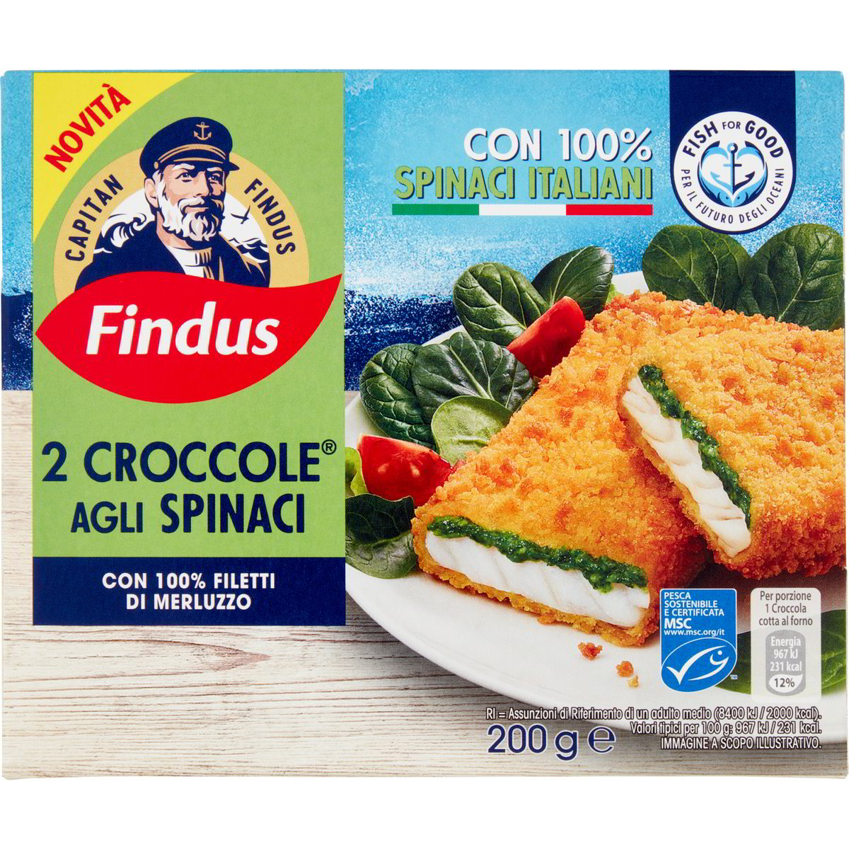 Merluzzo filetti impanati croccole spinaci x2 FINDUS 200 G - Coop Shop