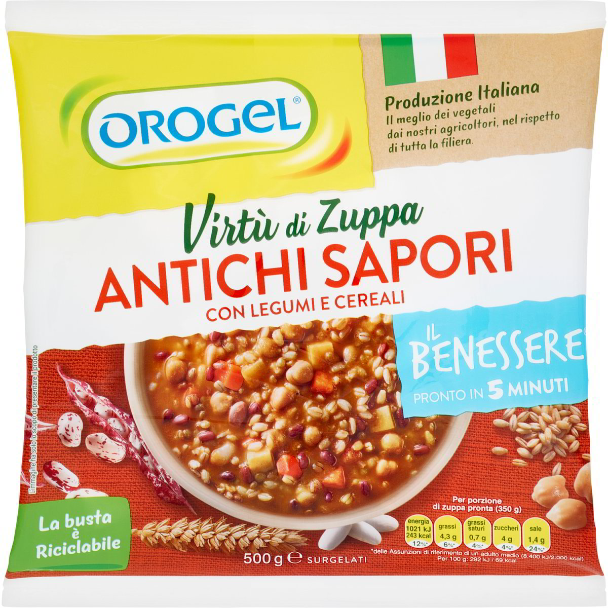 Zuppa antichi sapori con legumi e cereali OROGEL 500 G - Coop Shop