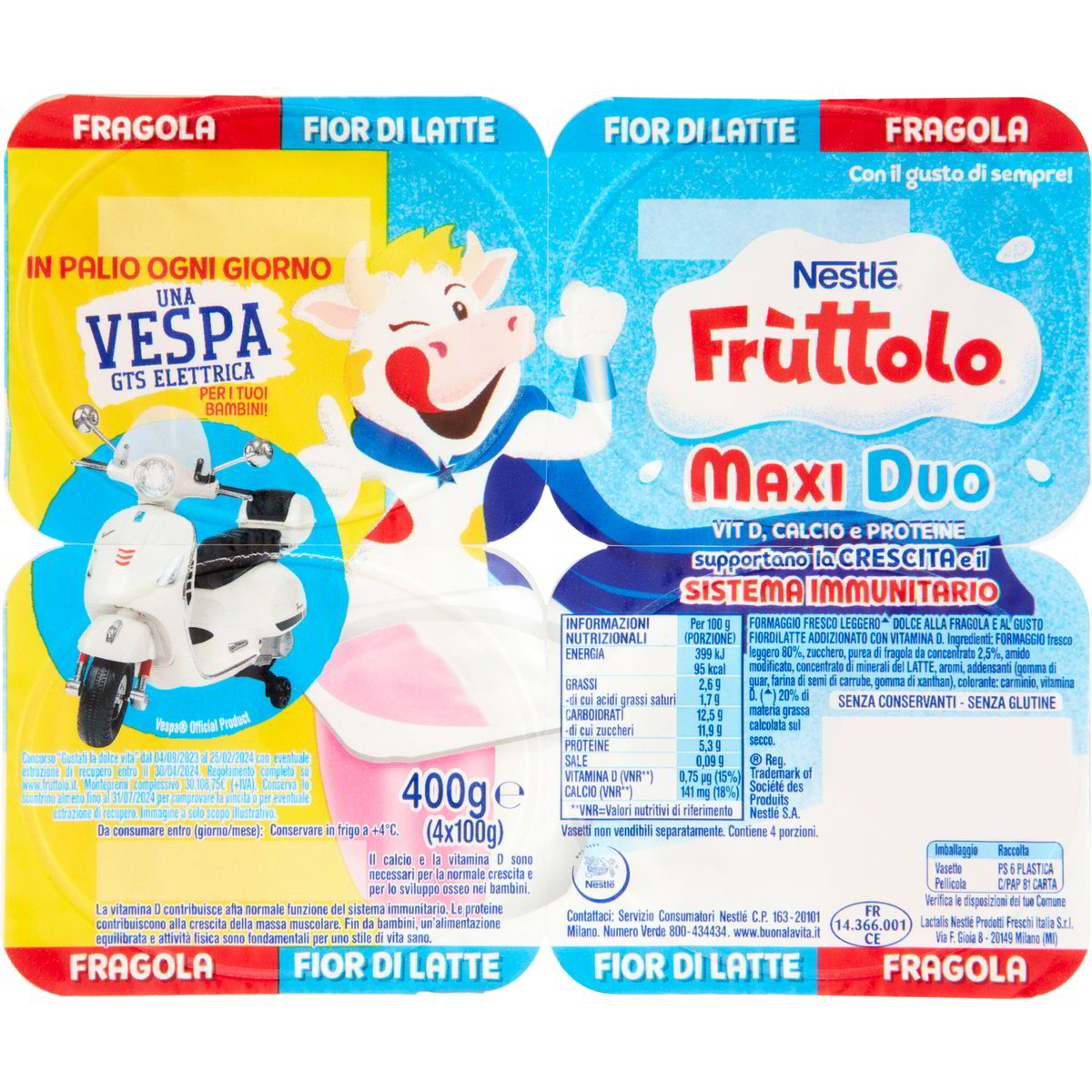 Fruttolo maxiduo fragola NESTLÈ 4 X 100 G - Coop Shop