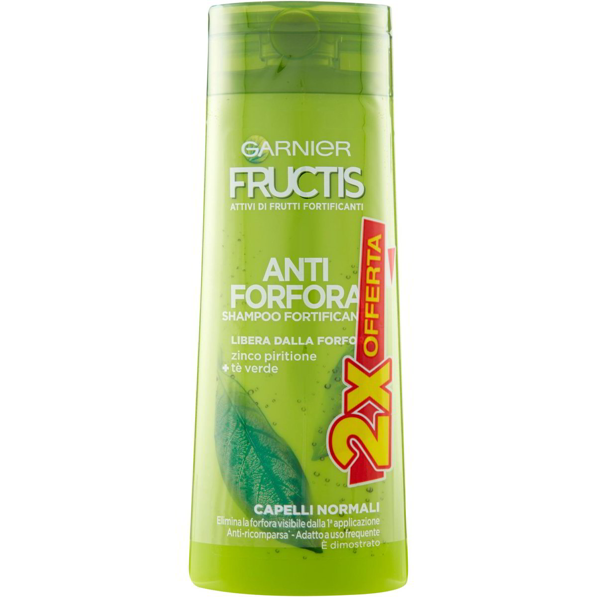 Shampoo fortificante anti forfora con tè verde GARNIER FRUCTIS 2 X 250 ...