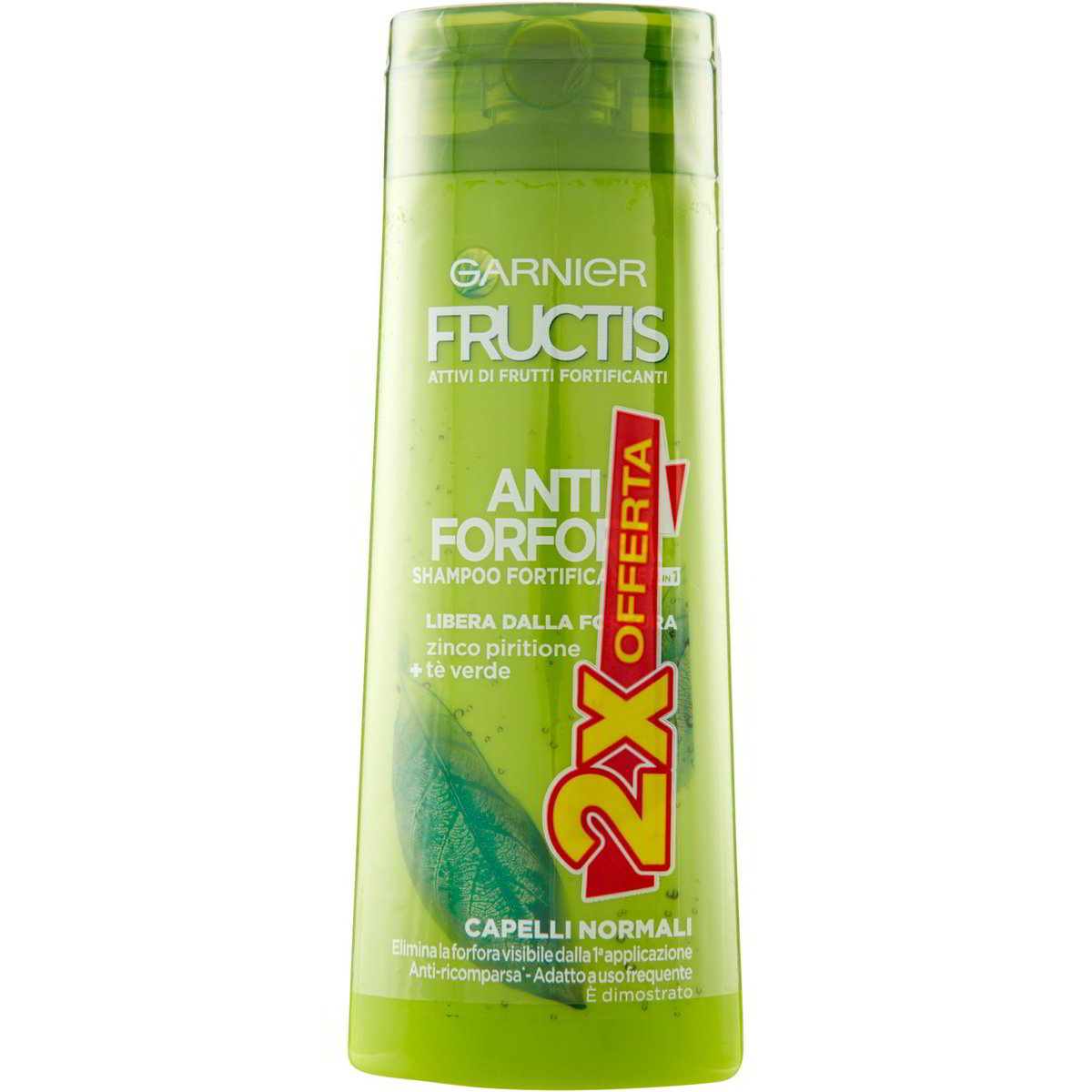 Shampoo fortificante 2in1 antiforfora con tè verde GARNIER FRUCTIS 2 X ...