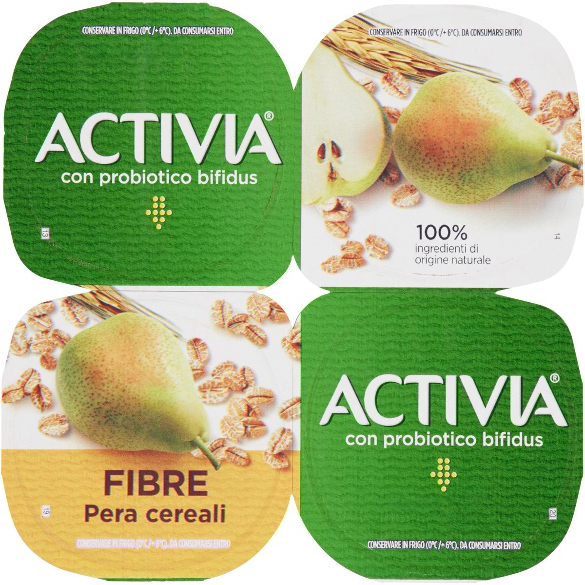 Yogurt activia fibre con pera e cereali ACTIVIA 4 X 125 G - Coop Shop