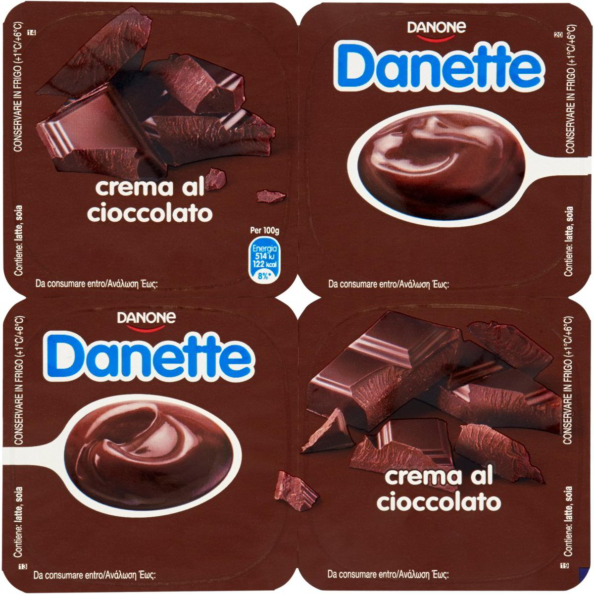 Danette crema dessert cioccolato DANONE 4 X 125 G - Coop Shop