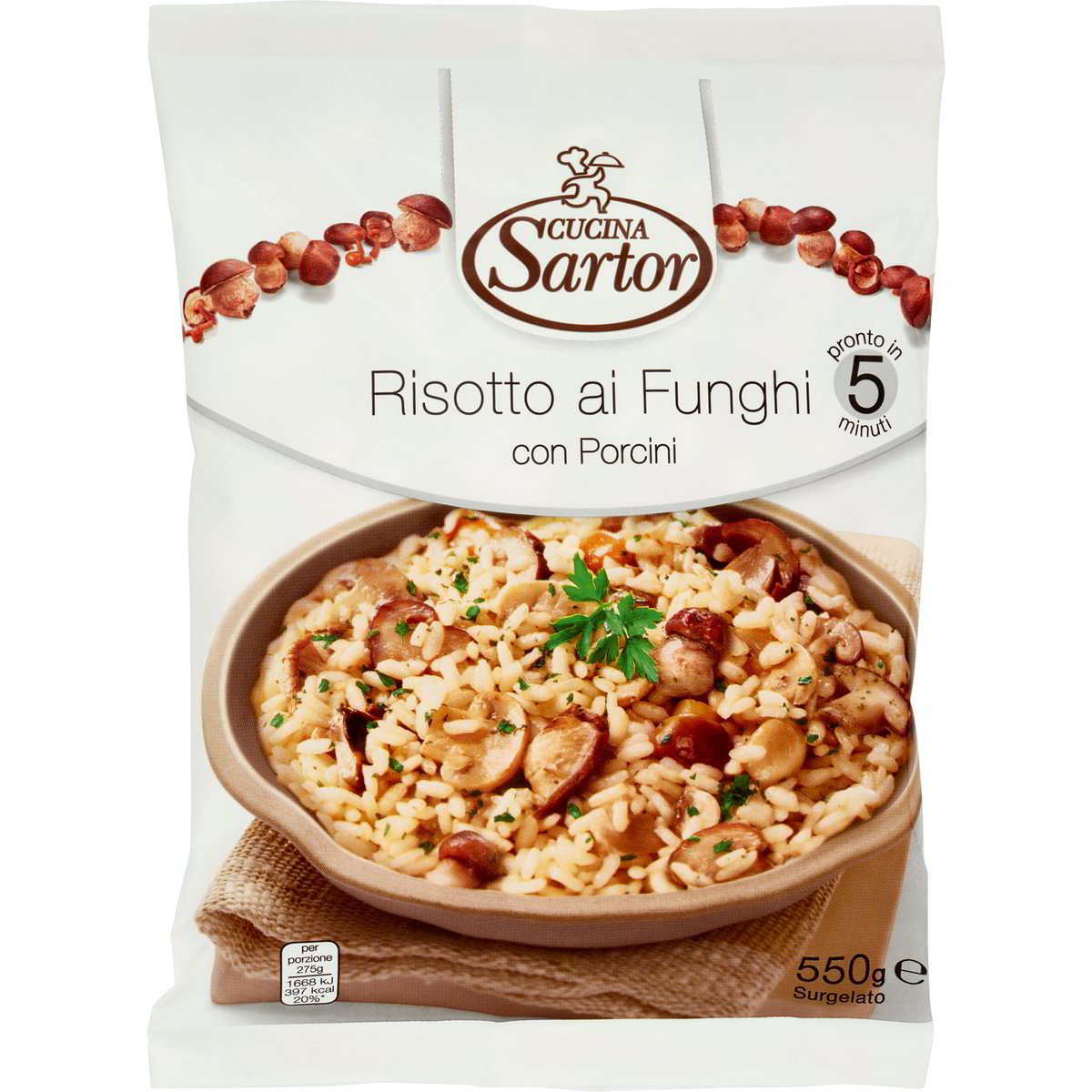Risotto ai funghi con porcini CUCINA SARTOR 550 G - Coop Shop
