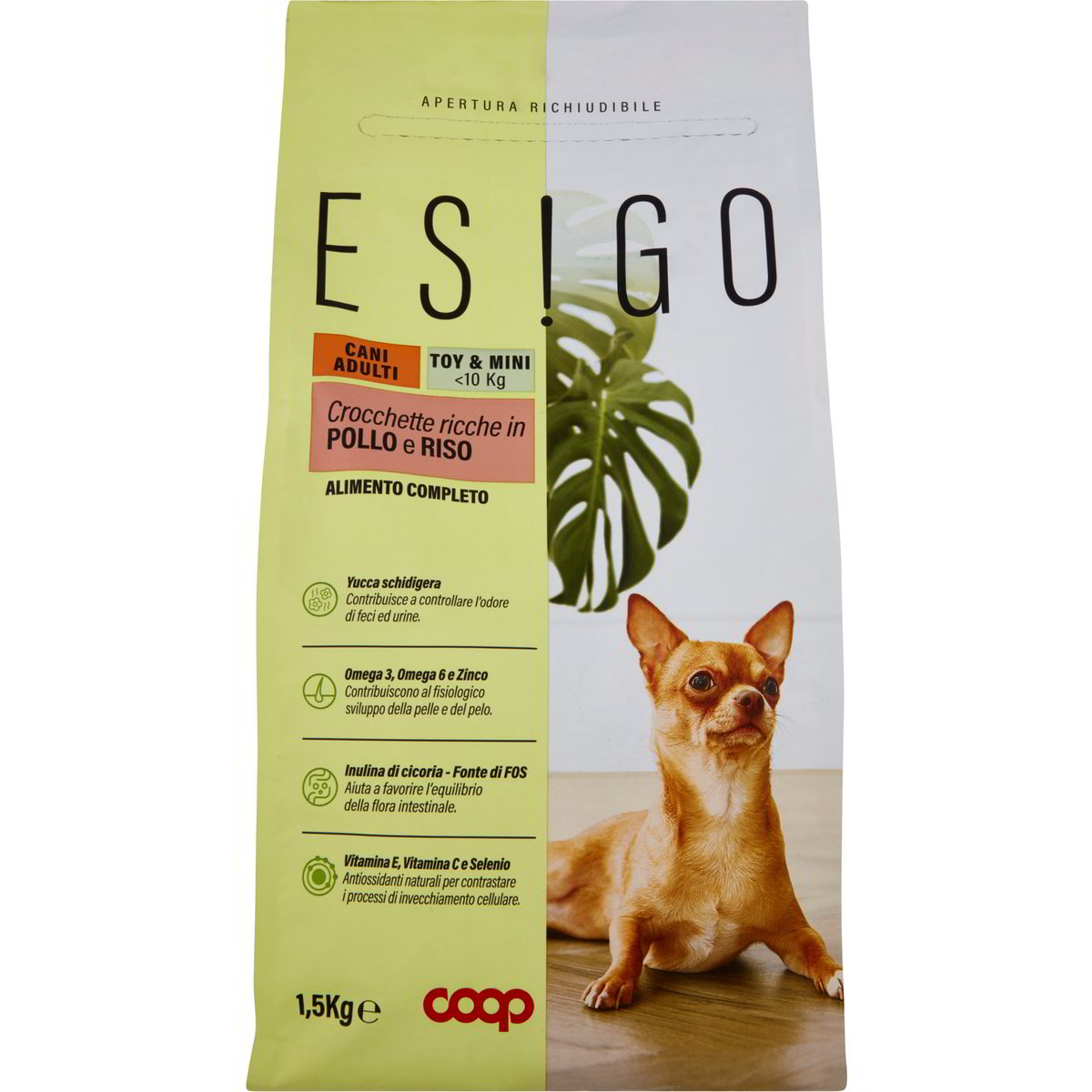 Crocchette per cani toy/mini pollo e riso COOP - ESIGO 1500 G - Coop Shop
