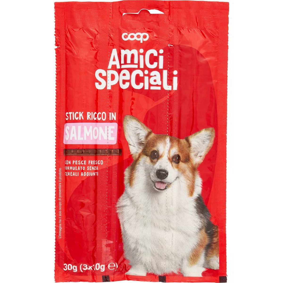 Snack per cani stick al salmone x3 COOP - AMICI SPECIALI 3 X 10 G ...
