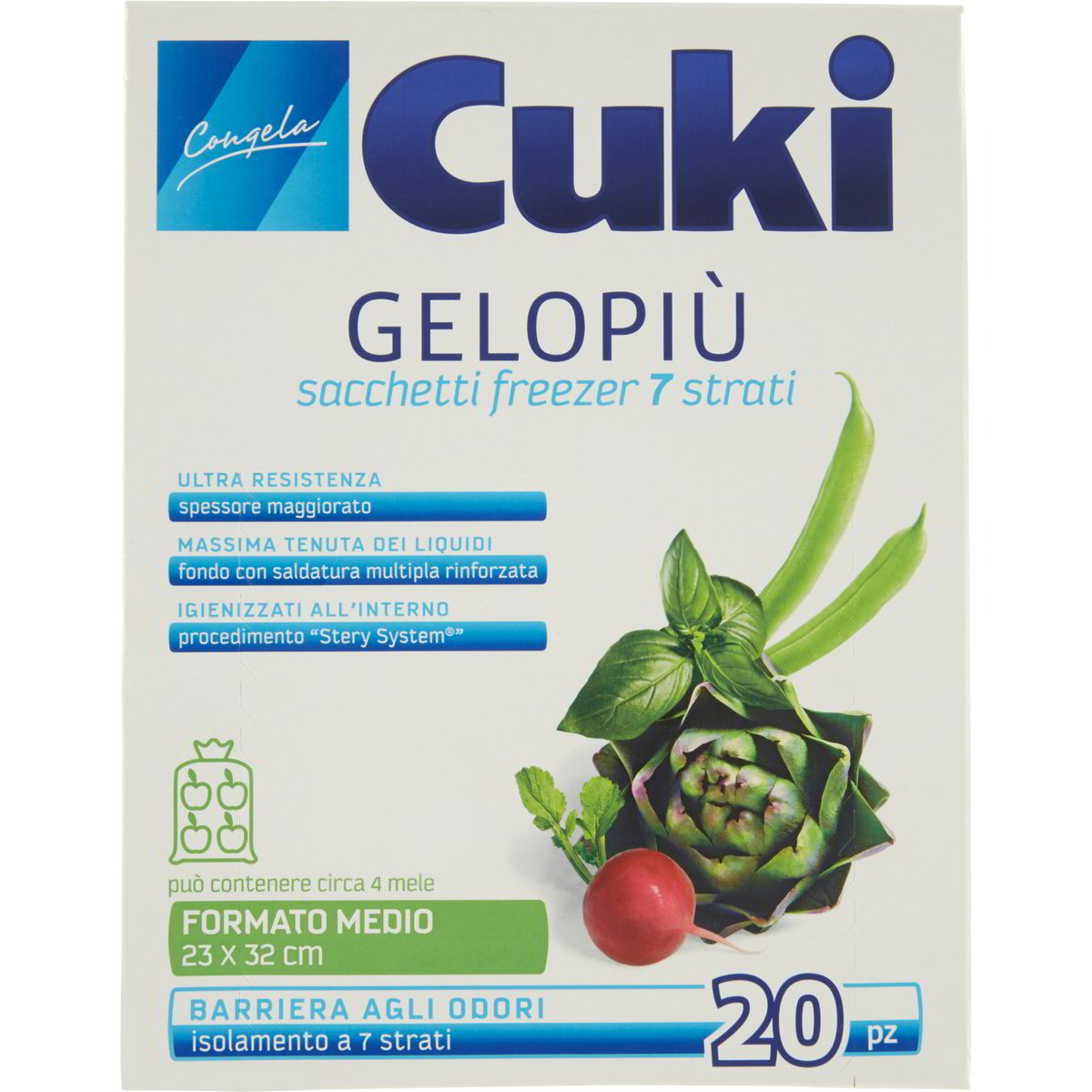 Sacchetti freezer 7 strati medio cm 23 x 32 x20 CUKI 1 PZ - Coop Shop