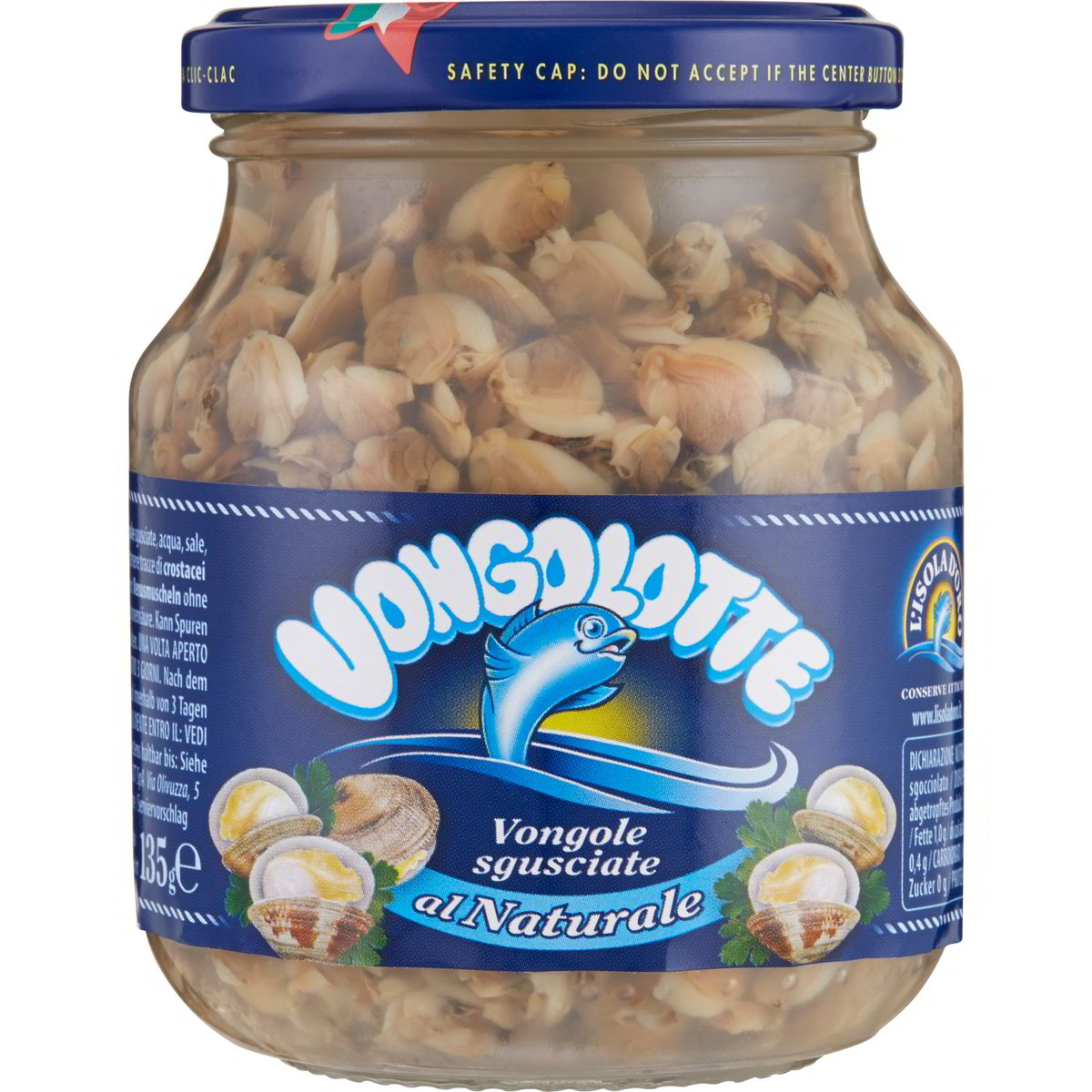 Vongole sgusciate al naturale ISOLA D'ORO 135 G - Coop Shop