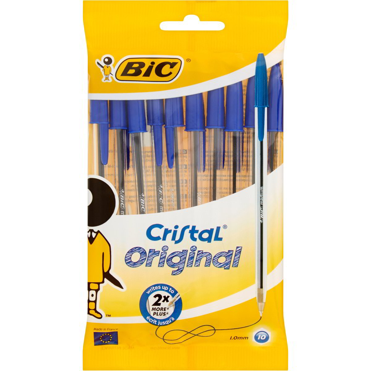 Biro cristal original 1.0 mm 10 blu BIC 1 PZ - Coop Shop