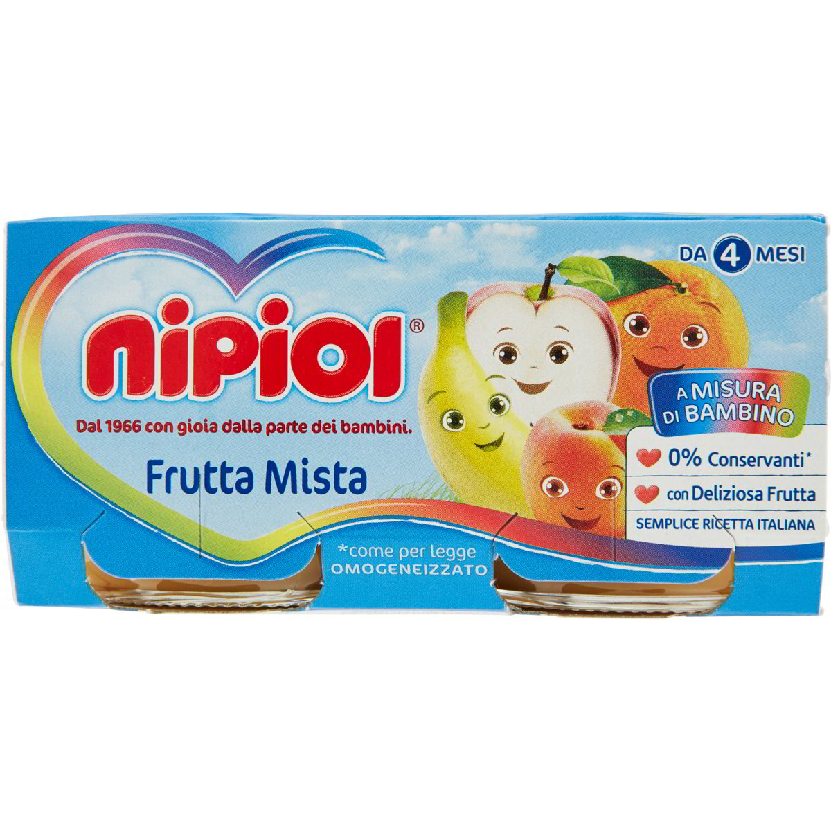 Omogeneizzato frutta mista NIPIOL 2 X 80 G - Coop Shop
