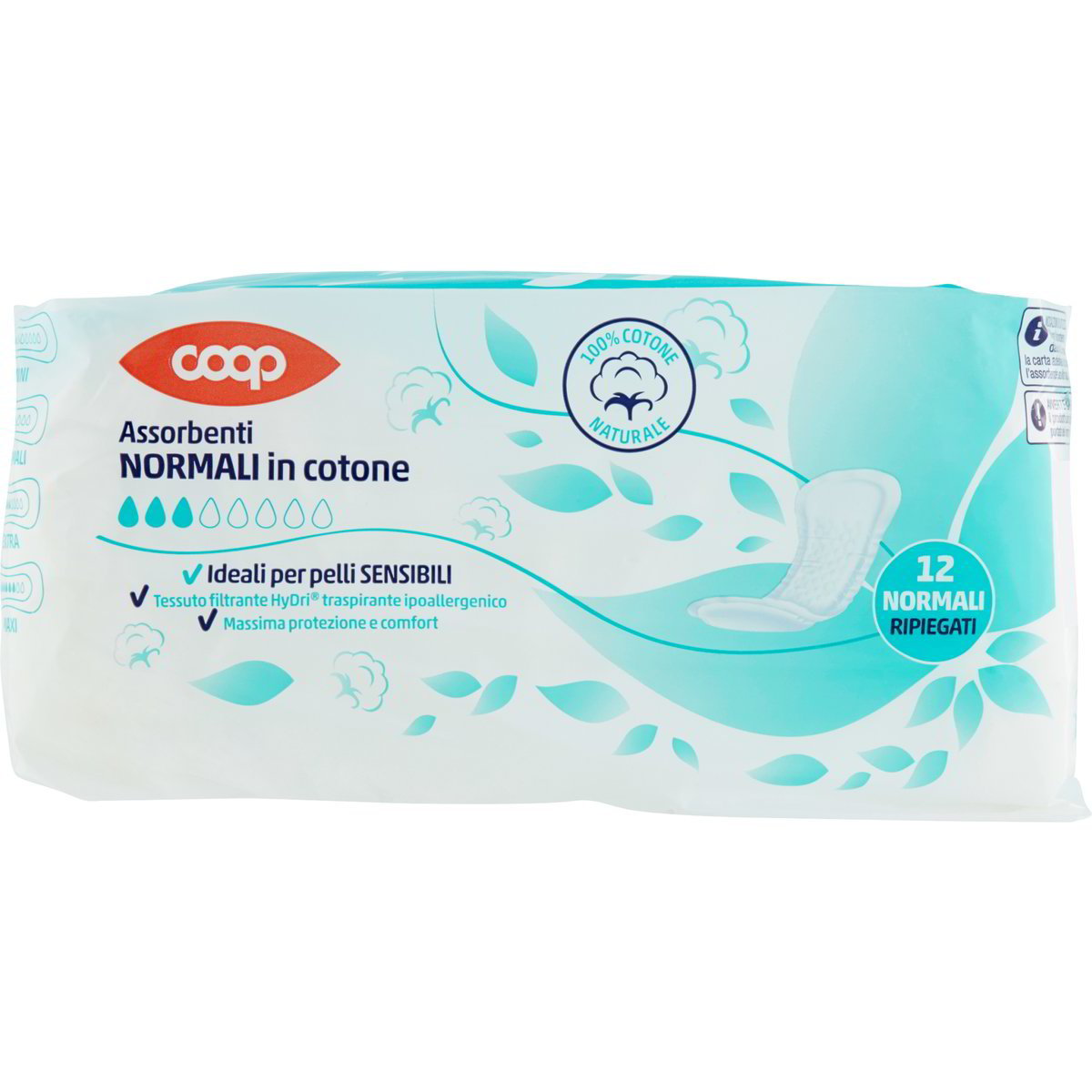 Assorbenti normali in cotone ripiegati x12 COOP 1 PZ - Coop Shop