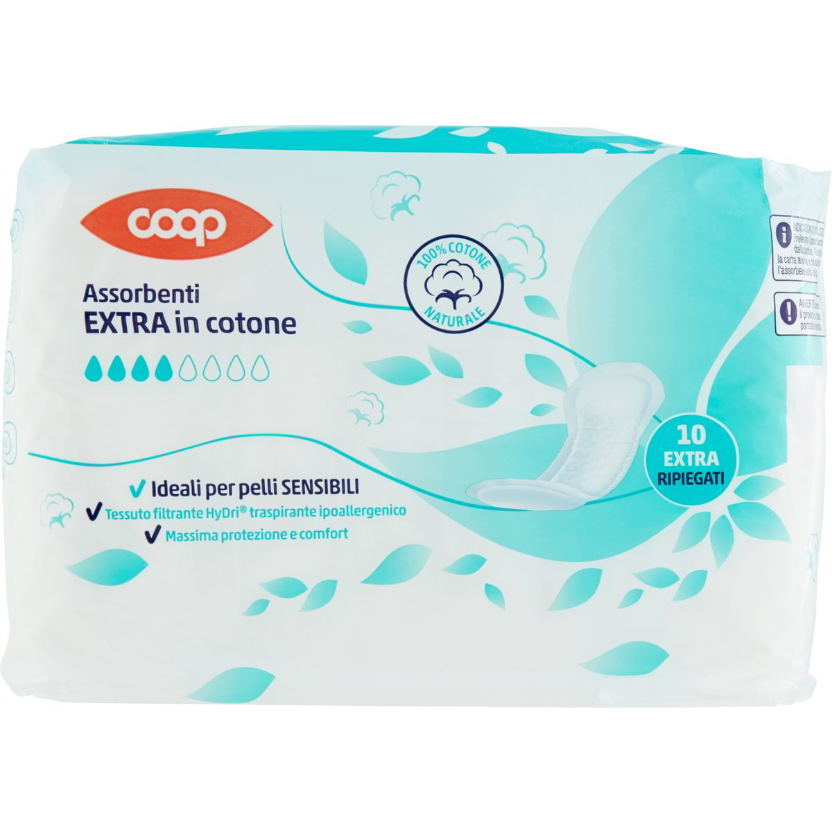 Assorbenti extra in cotone ripiegati x10 COOP 1 PZ - Coop Shop