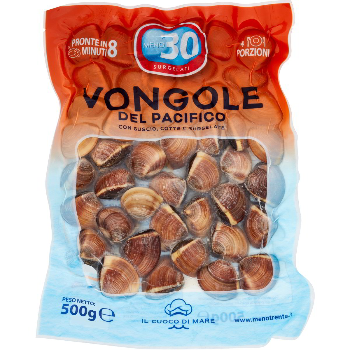 Vongole del pacifico con guscio MENO 30 500 G - Coop Shop