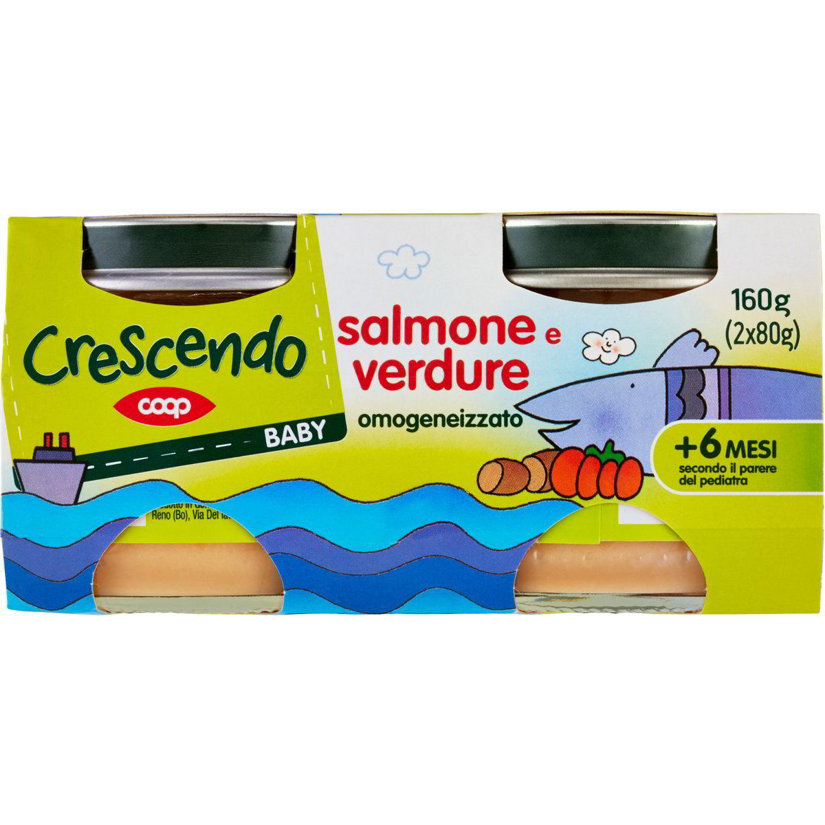 Omogeneizzato salmone con verdure COOP - CRESCENDO 2 X 80 G - Coop Shop