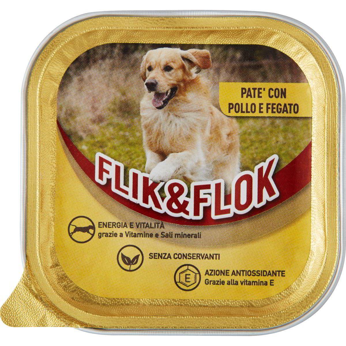 Alimento per cani paté cane con pollo e fegato FLIK&FLOK 150 G - Coop Shop
