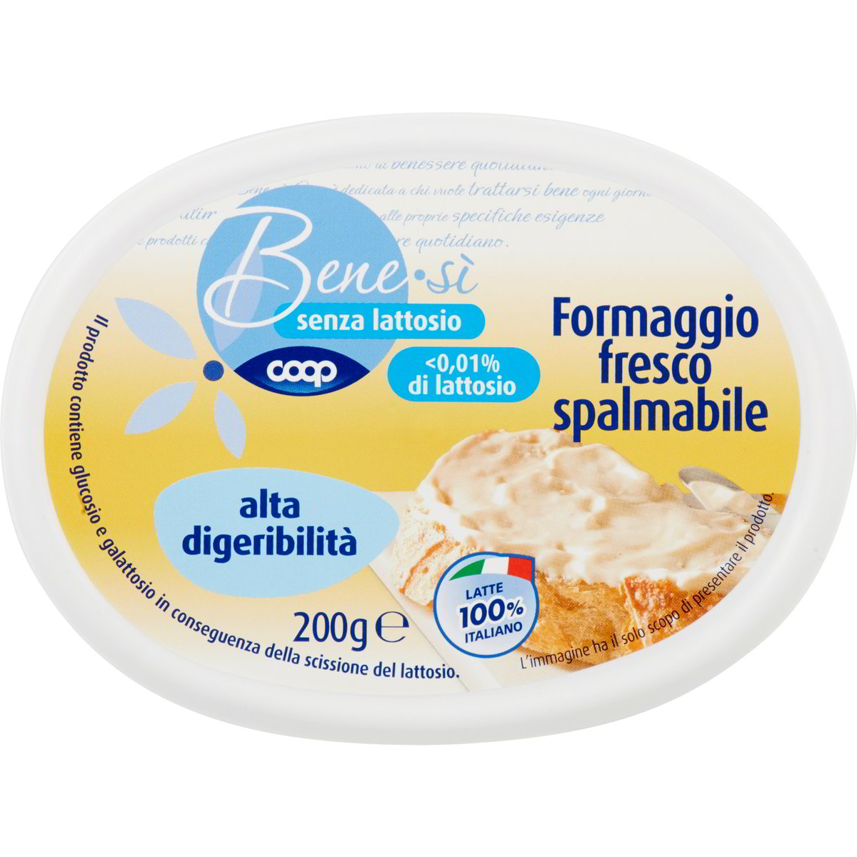 Formaggio spalmabile alta digeribilità COOP - BENE SI' 200 G - Coop Shop
