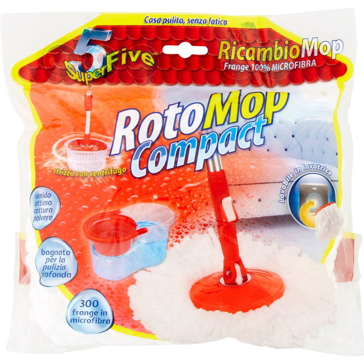 Mocio rotomop compact ricambio mop SUPER FIVE 1 PZ - Coop Shop