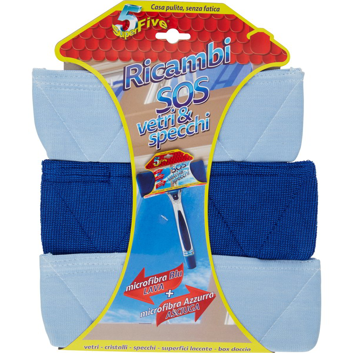 Mocio ricambi sos vetri & specchi SUPER FIVE 1 PZ - Coop Shop