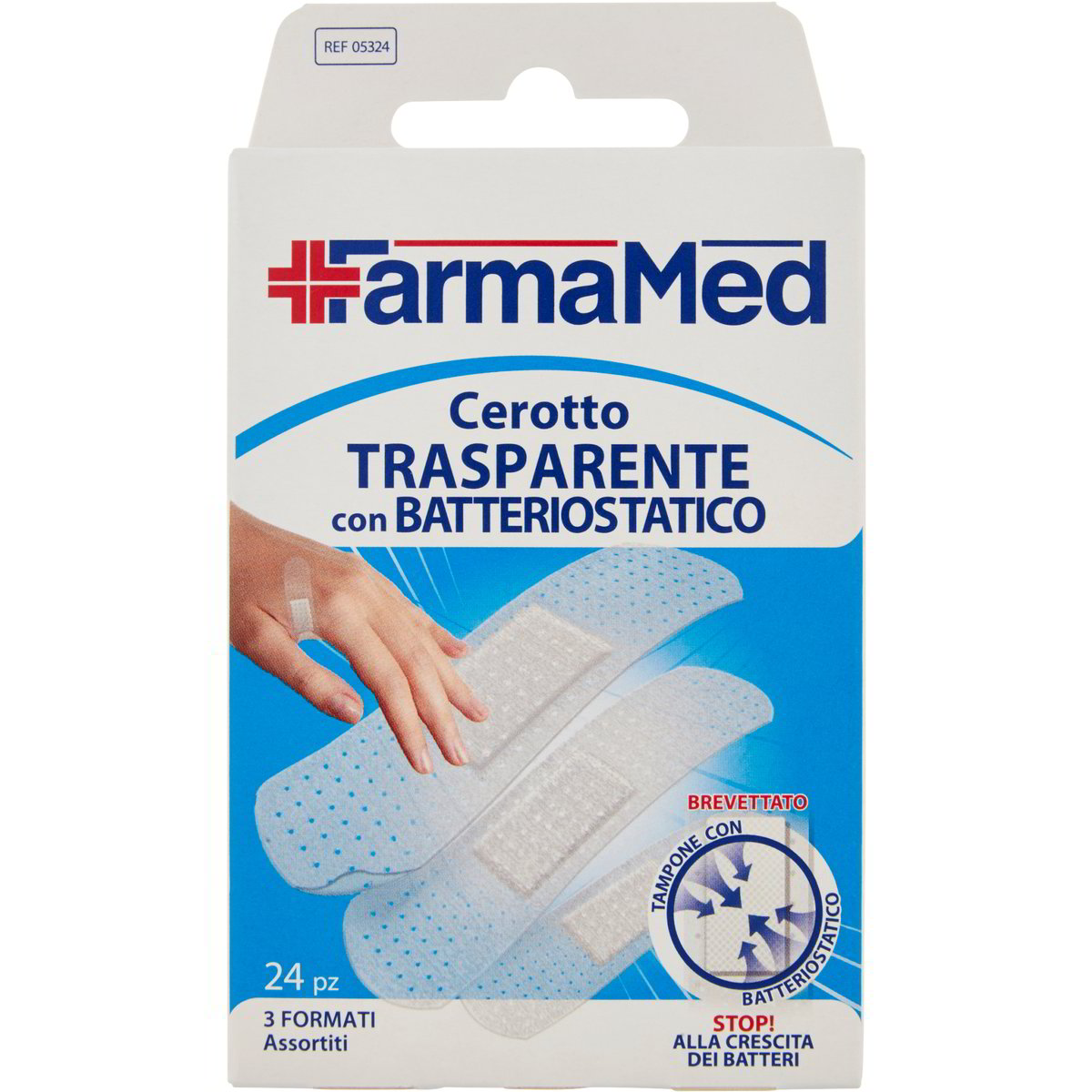 Cerotti trasparenti batteriostatico assortiti x24 FARMAMED 1 PZ - Coop Shop