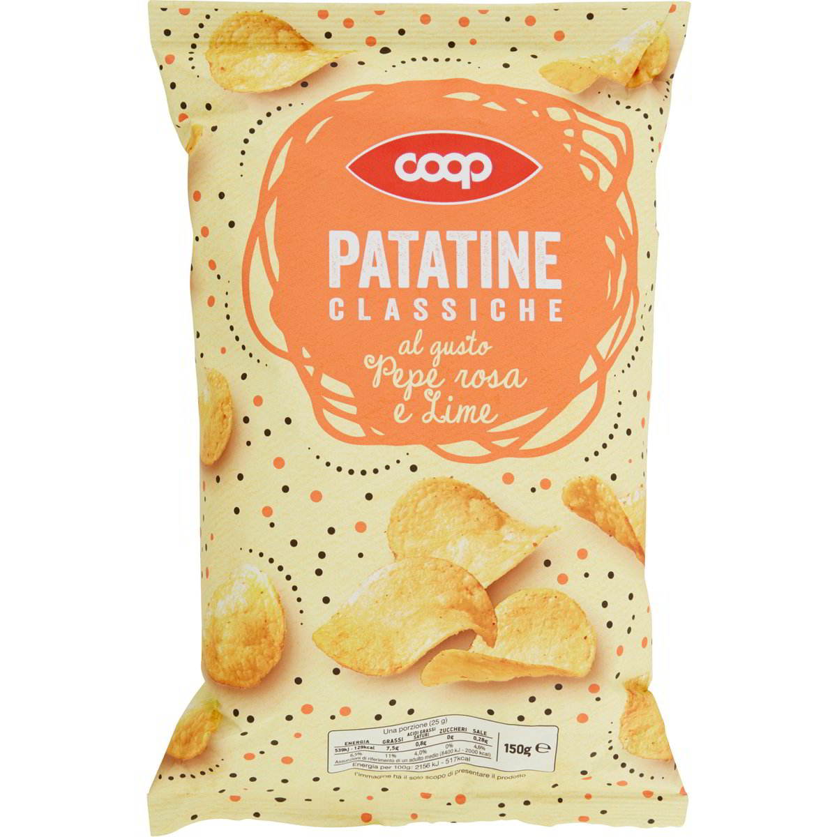 Patatine al lime e pepe rosa COOP 150 G - Coop Shop