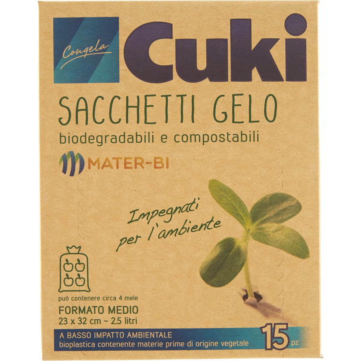 Sacchetti freezer biodegradabili medio cm23x32 CUKI 1 PZ - Coop Shop