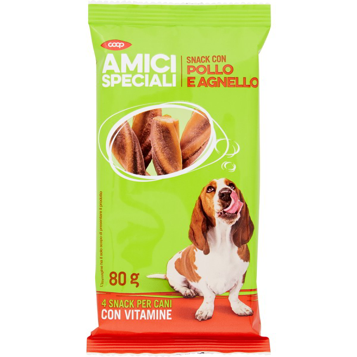 Snack per cani twister di pollo e agnello COOP - AMICI SPECIALI 80 G ...