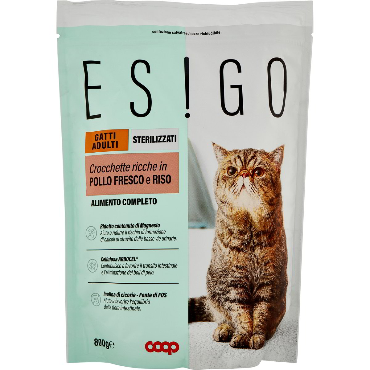 Crocchette per gatti sterilizzati pollo fresco COOP - ESIGO 800 G - Coop Shop