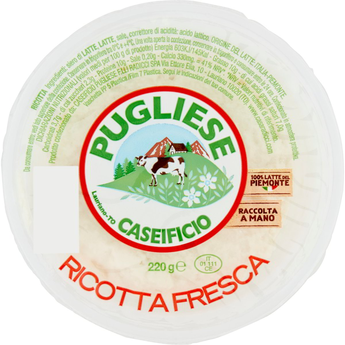 Ricotta fresca pugliese CASEIFICIO PUGLIESE 220 G - Coop Shop