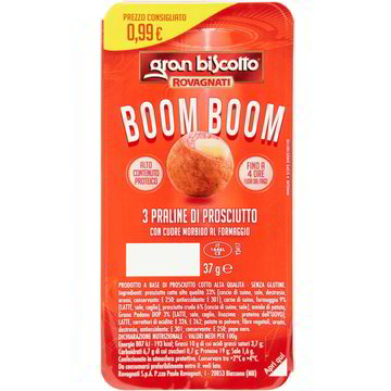Snack gran biscotto boom boom 3 praline prosciutto ROVAGNATI 37 G ...