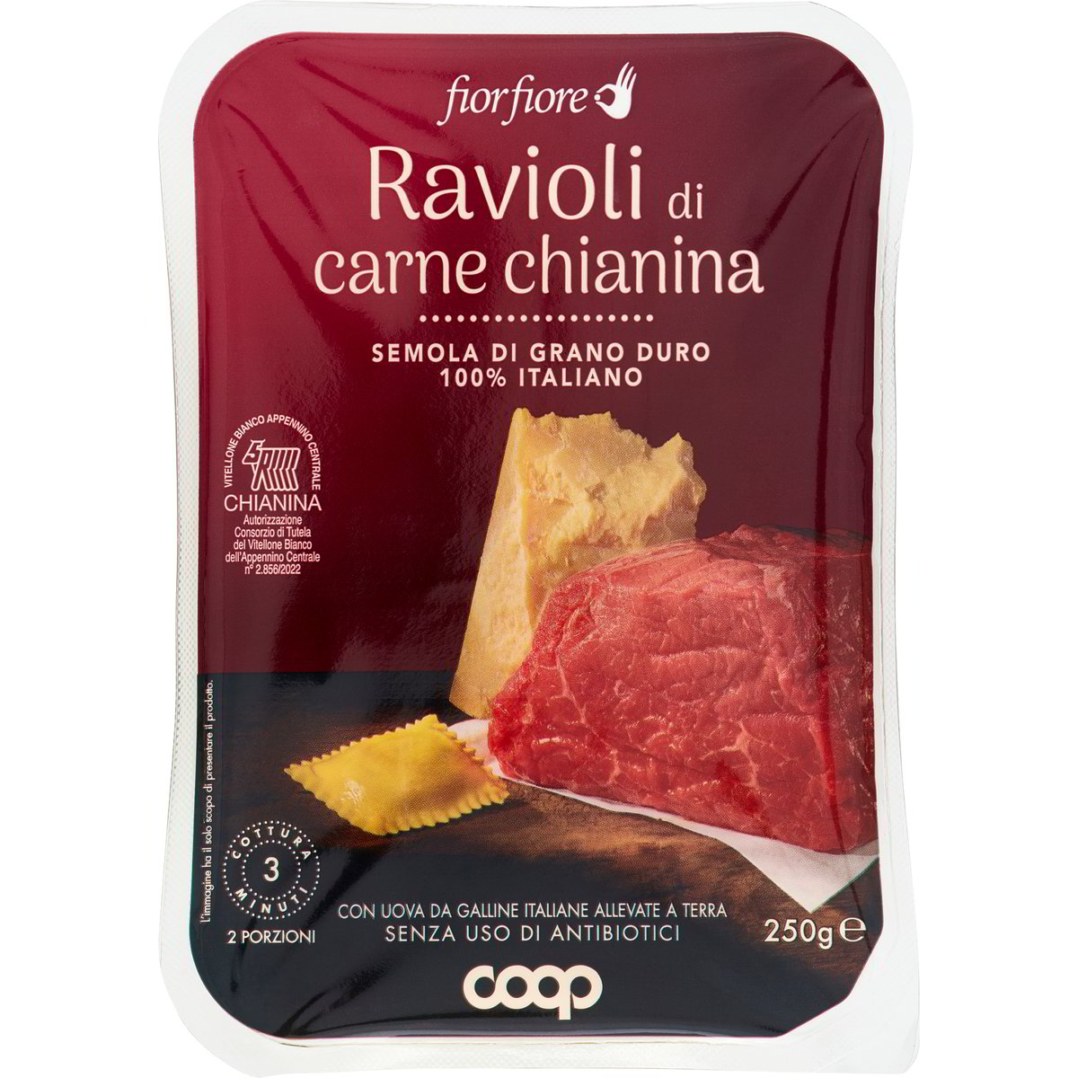 Ravioli di carne chianina COOP - FIOR FIORE 250 G - Coop Shop