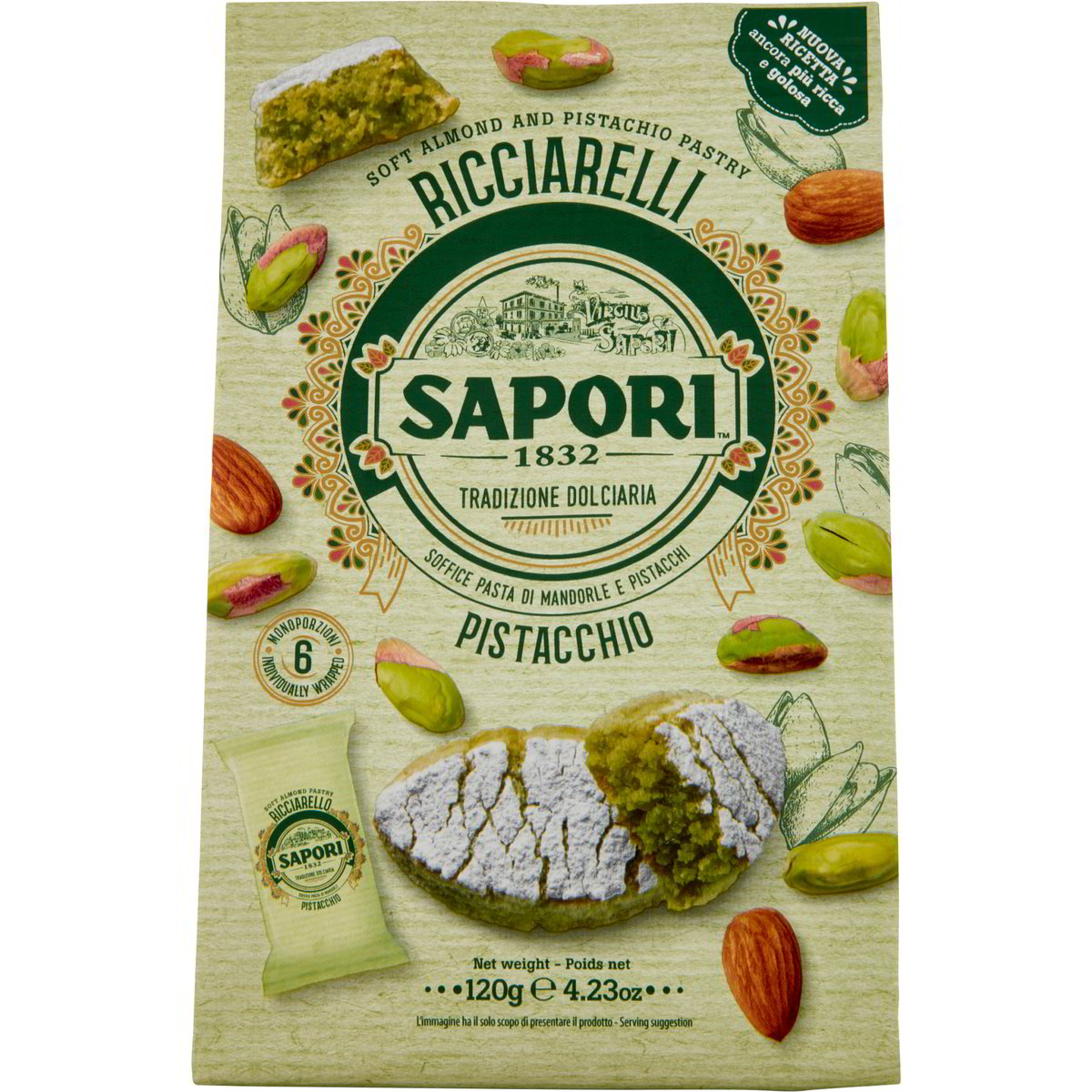 Biscotti ricciarelli al pistacchio e mandorle SAPORI 120 G - Coop Shop