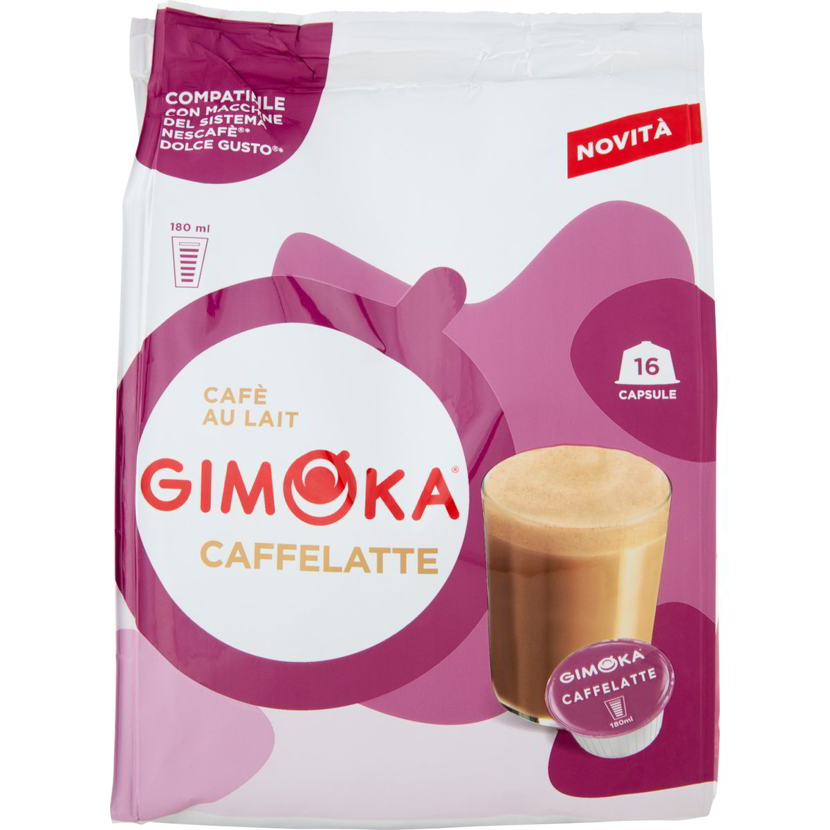 Capsule aroma puro caffelatte x16 GIMOKA - NESCAFÉ DOLCE GUSTO 160 G ...
