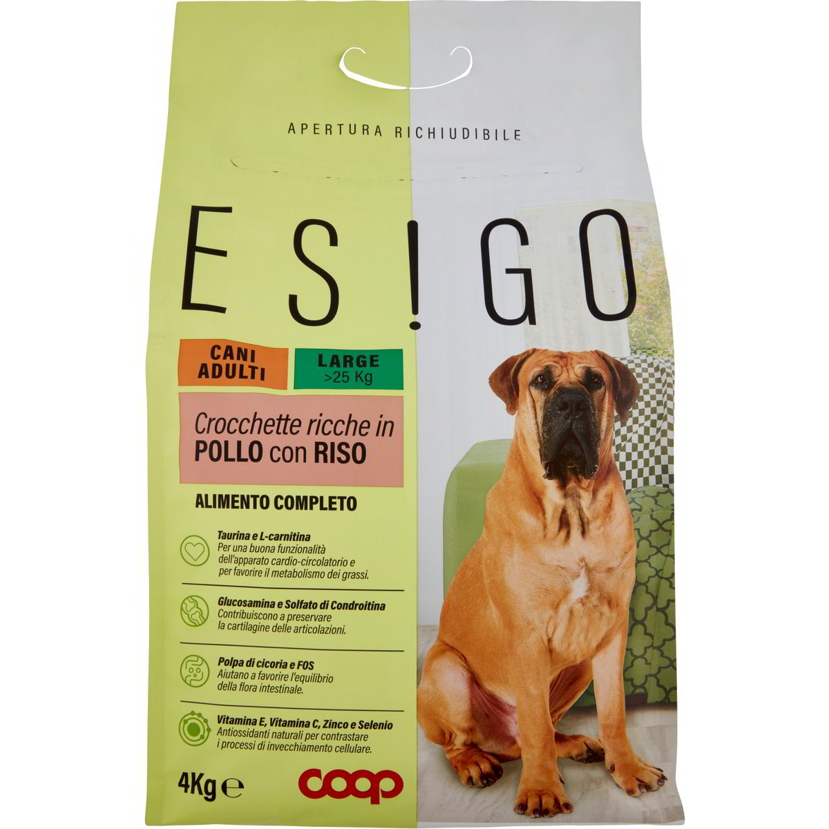Crocchette cani >25kg ricche in pollo con riso COOP - ESIGO 4000 G ...