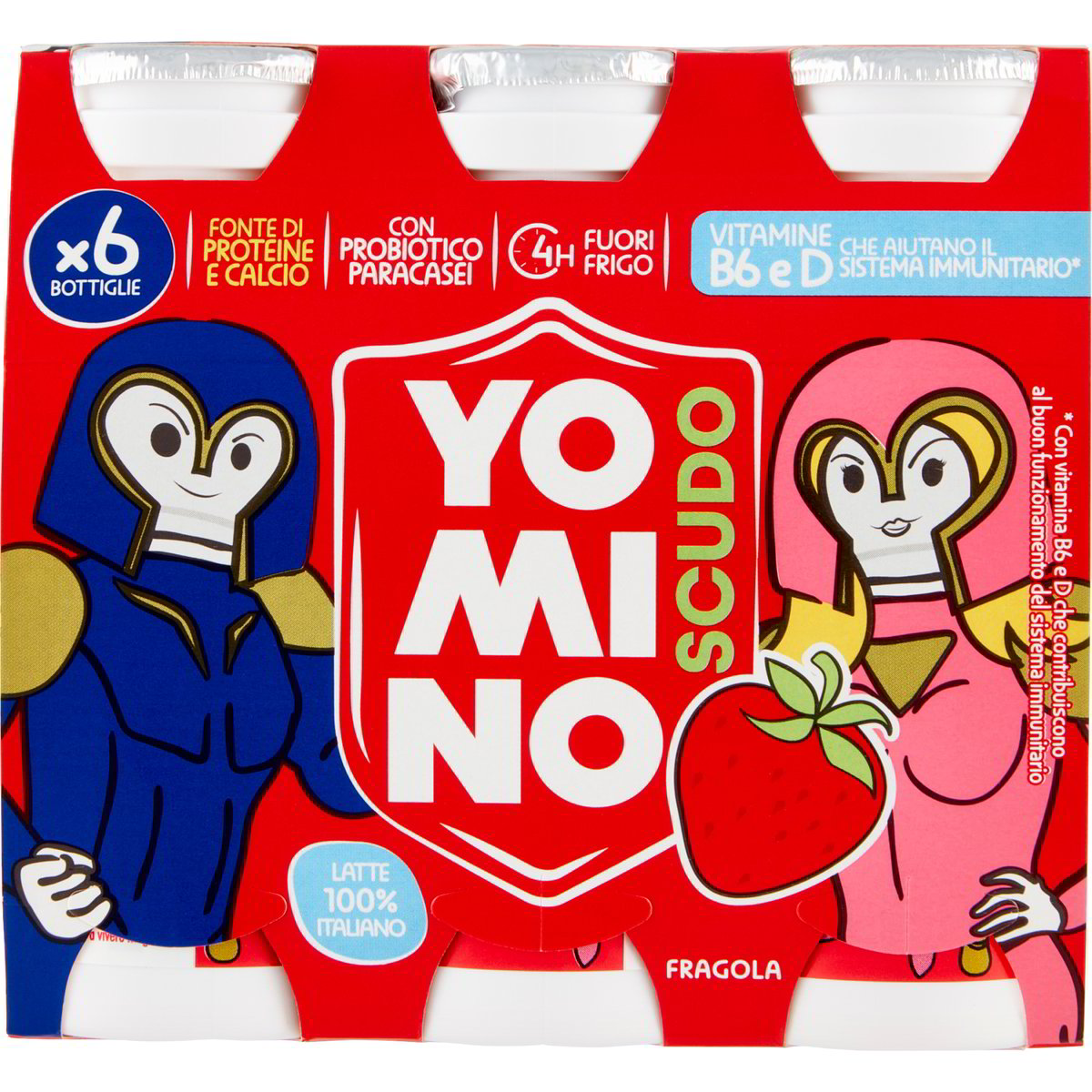 Yogurt da bere yomino scudo alla fragola YOMO 6 X 90 G - Coop Shop
