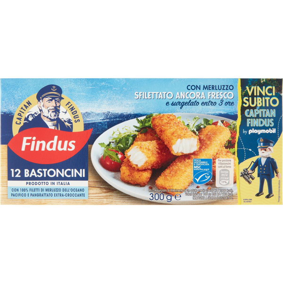 Merluzzo 12 bastoncini CAPITAN FINDUS 300 G - Coop Shop