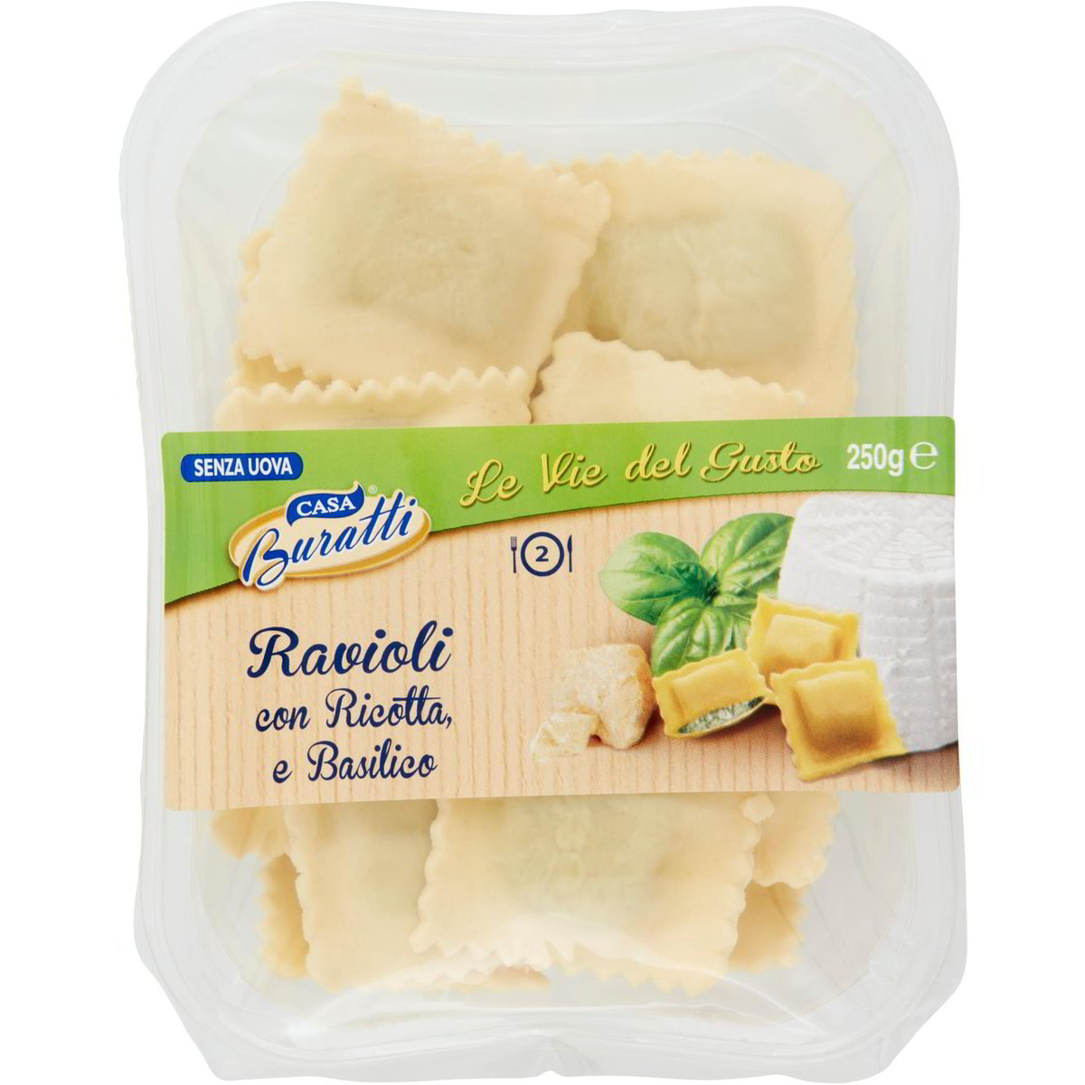 Ravioli ricotta e basilico CASA BURATTI 250 G - Coop Shop