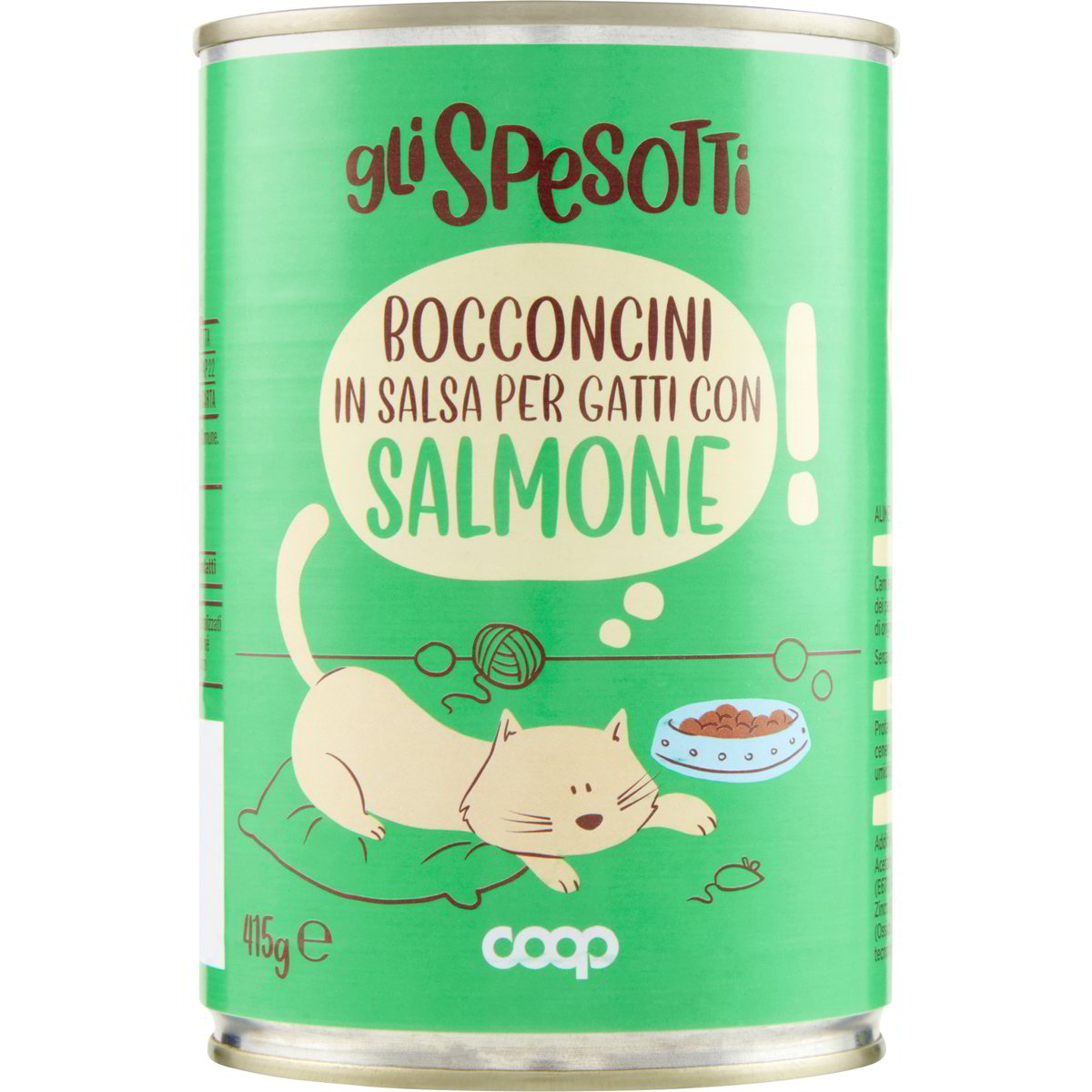 Alimento per gatti bocconcini salsa al salmone COOP - GLI SPESOTTI 415 G - Coop Shop