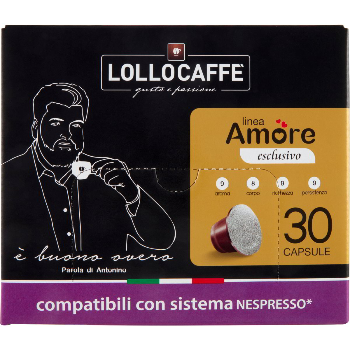 Capsule caffè linea amore esclusivo x30 LOLLOCAFFE' - NESPRESSO 1 PZ ...