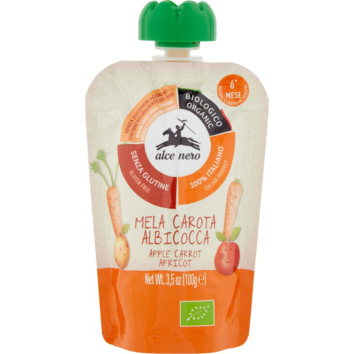 Purea di mela/carota/albicocca ALCE NERO 100 G - Coop Shop