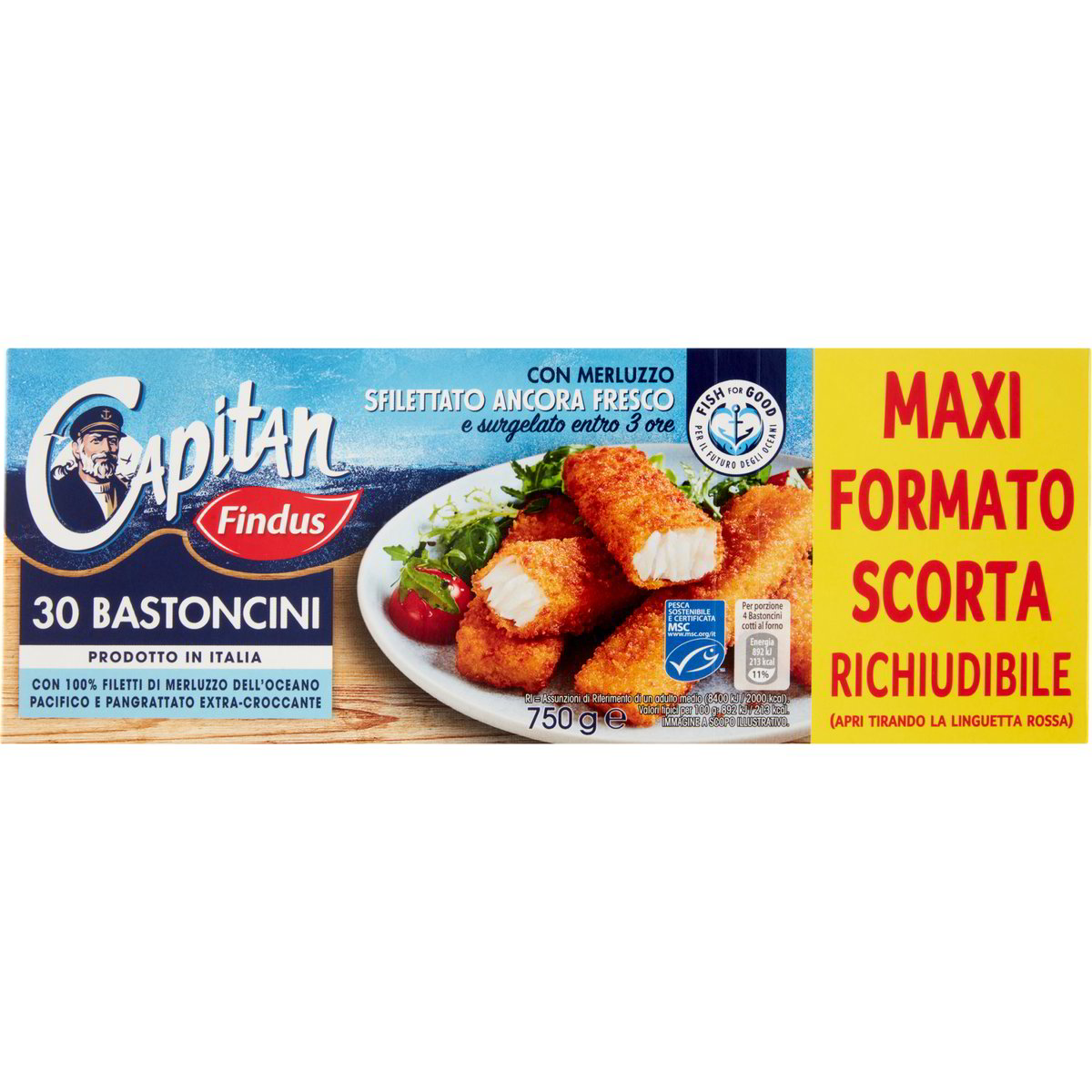 Merluzzo 30 bastoncini CAPITAN FINDUS 750 G - Coop Shop